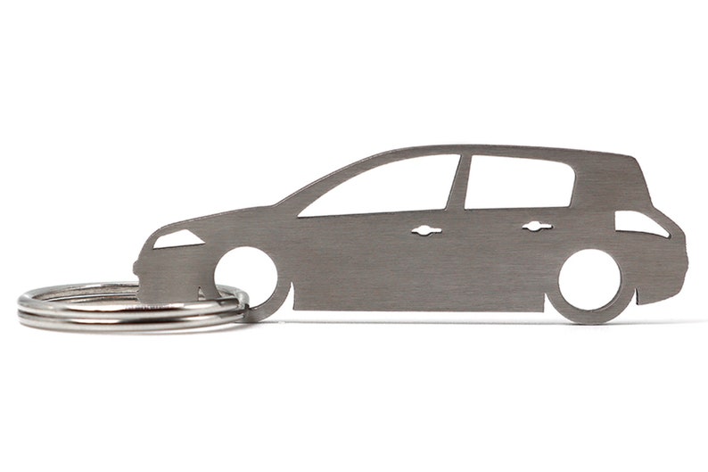 Shadow Motif Contours Silhouettes Laser Cut Stainless Steel Car Keyring ...