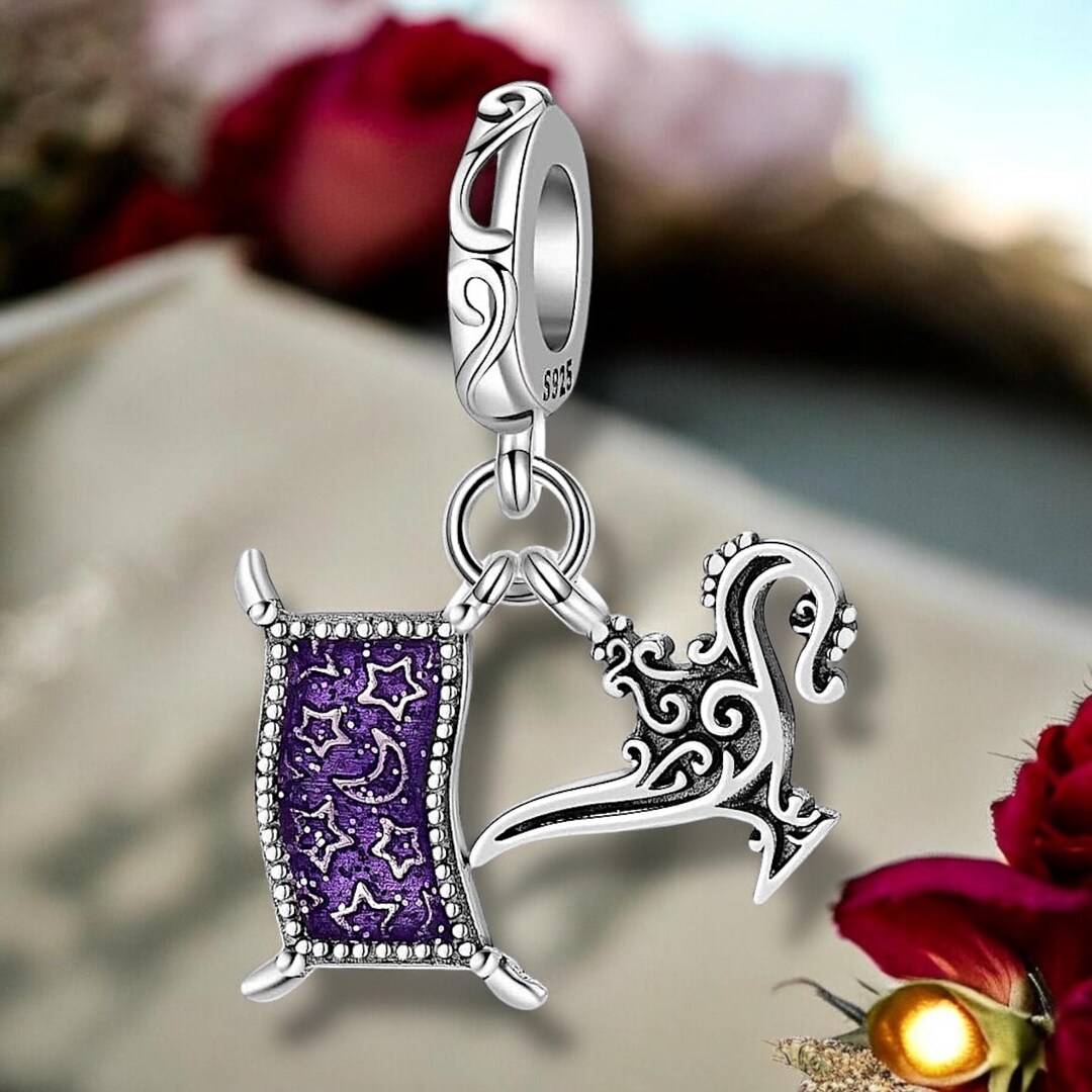 Flying Carpet Story Fairytale Genie Djinn Aladdin Charm 925 Sterling ...