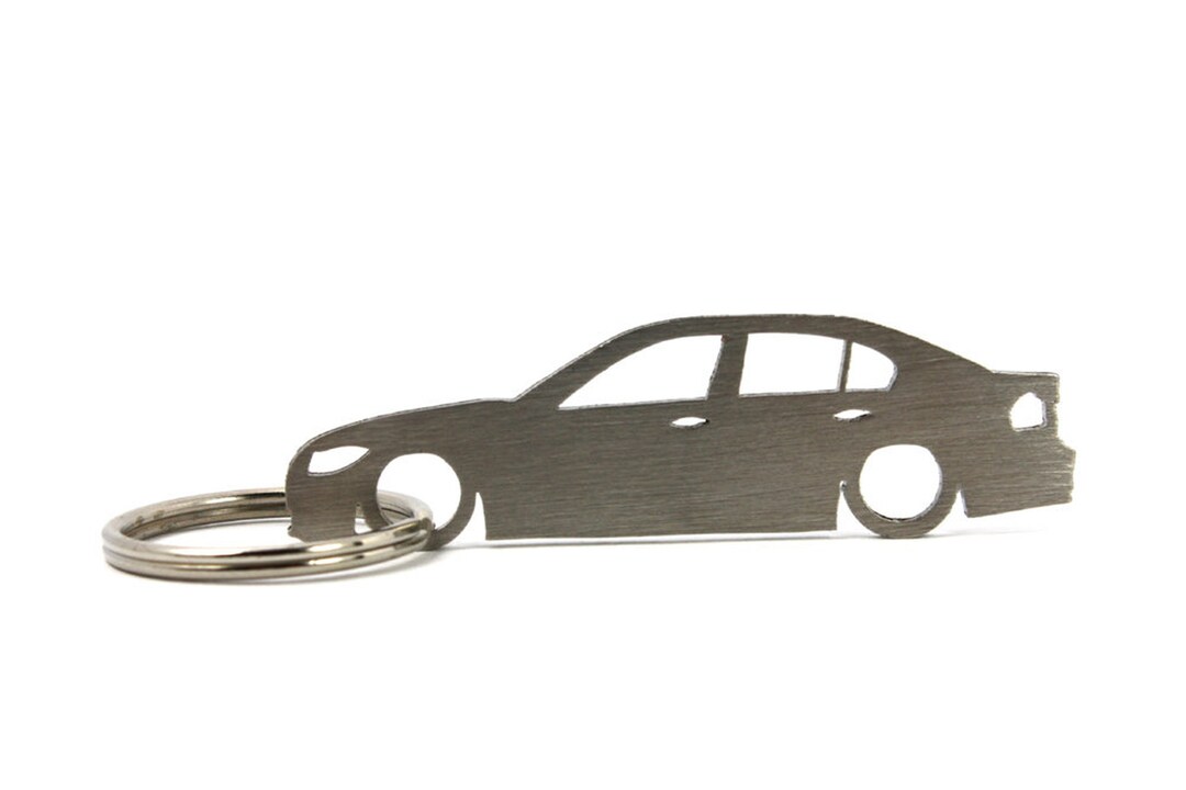 Contour Silhouettes Laser Cut Automotive Stainless Steel Keychain E90 ...