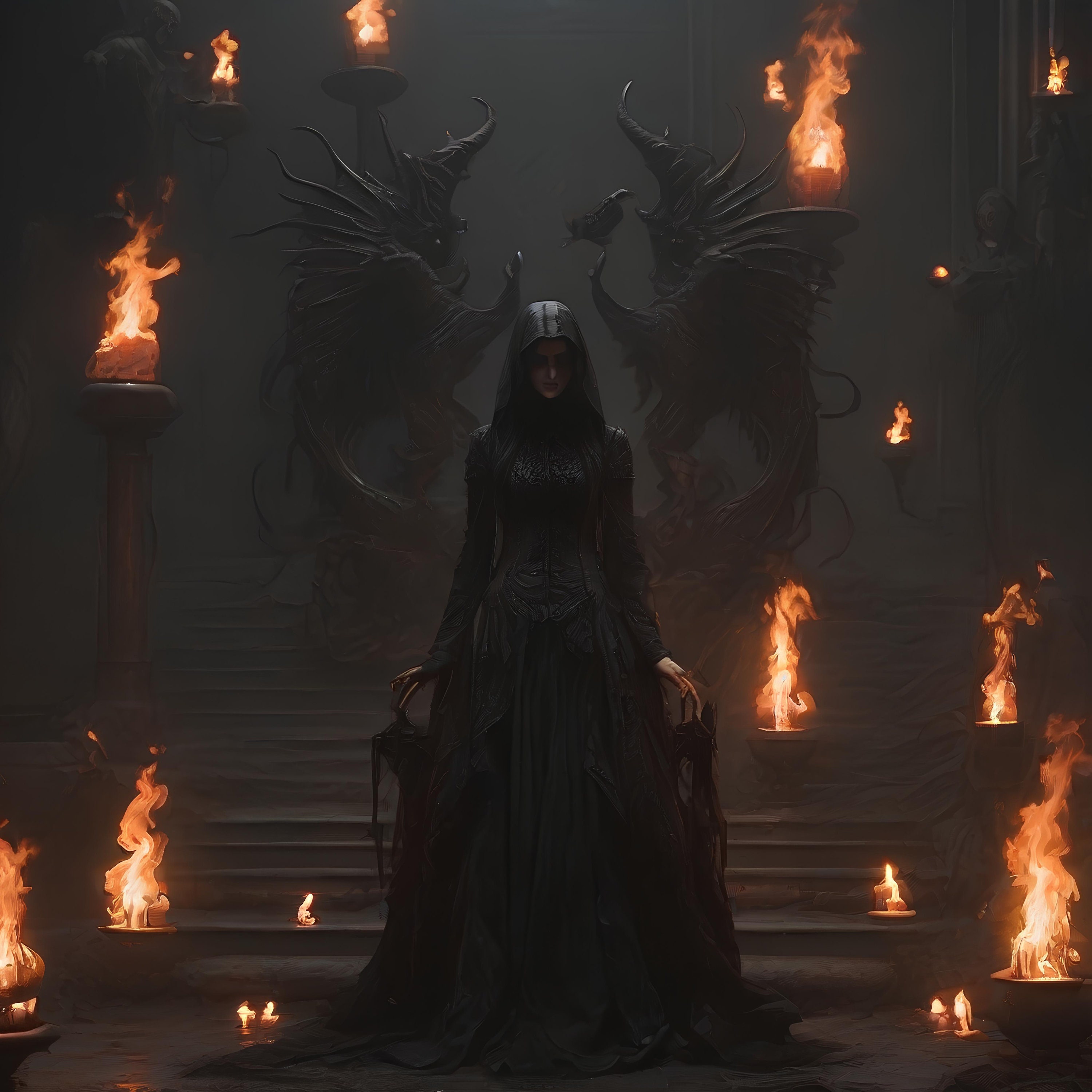 Printable Dark Atheistic Illustration By. Dien - Etsy