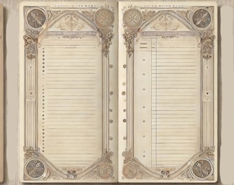 Printable Aged, Vintage Double Folio Digital Download - Etsy