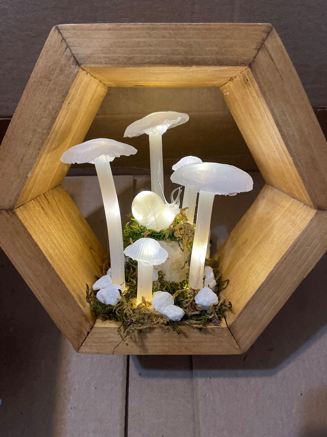 Hexagon Wall Mushroom Lighting - Etsy