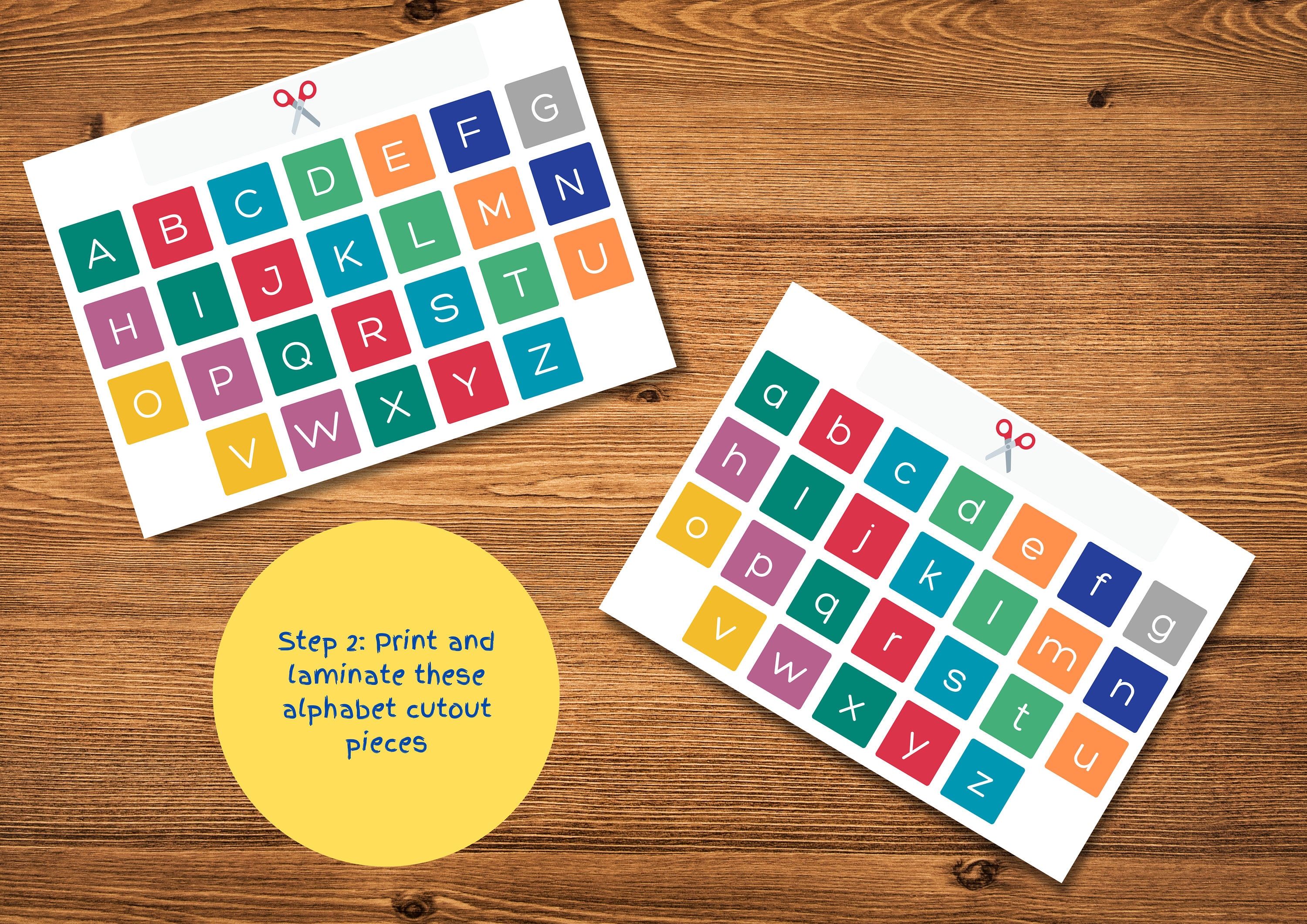 Alphabet Matching Activity Homeschool Alphabet Matching Montessori ...