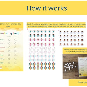Brushing Teeth Star Chart Brushing Teeth Chart Teeth Brushing Activity ...