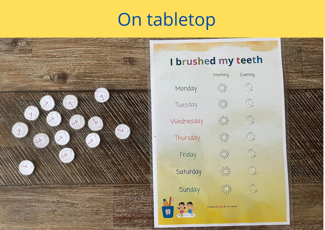 Brushing Teeth Star Chart Brushing Teeth Chart Teeth Brushing Activity ...