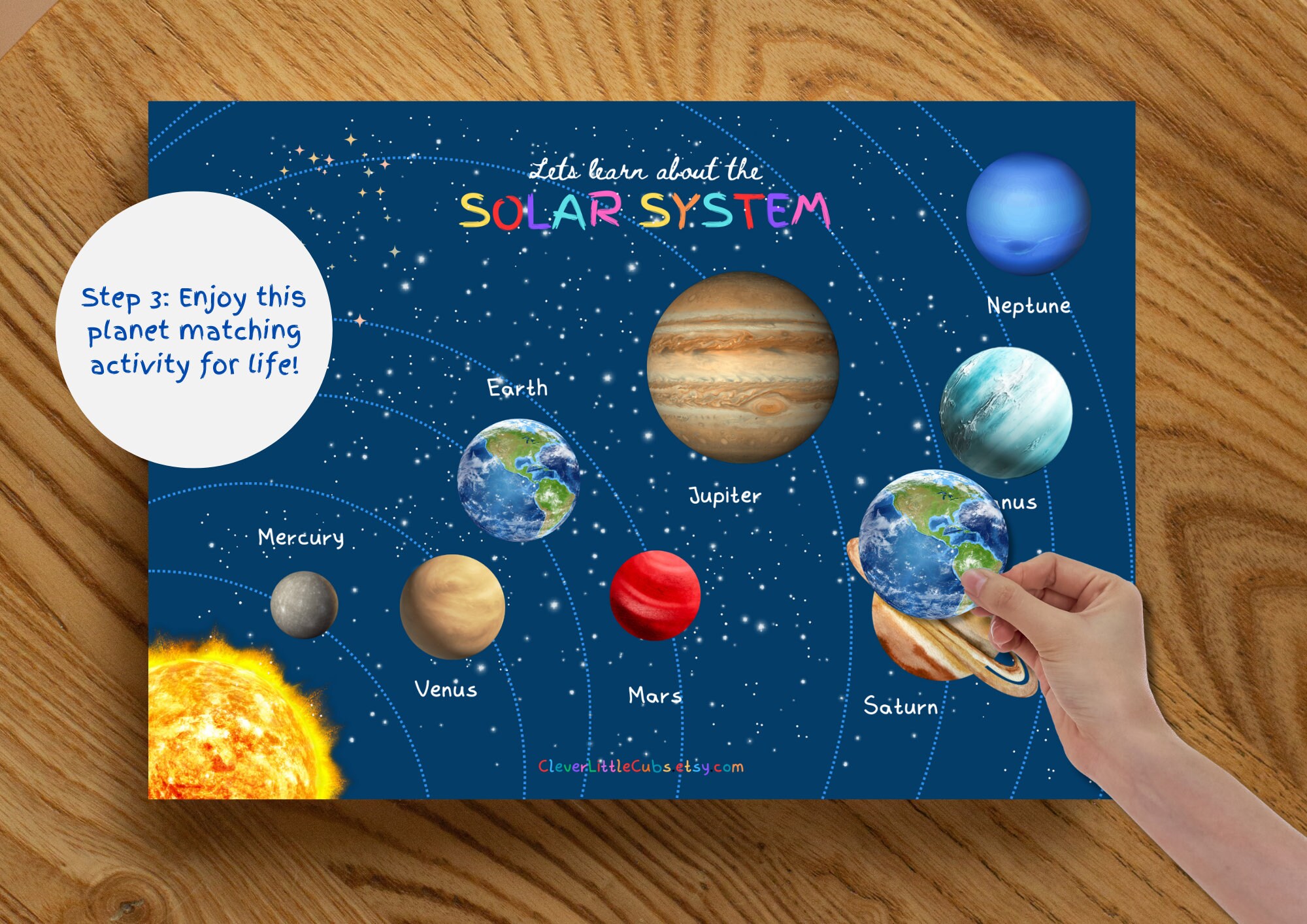 Planets and Dwarf Planets Matching Activity Montessori Dwarf Planets ...