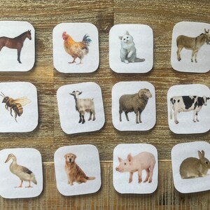 Farm Animal Flash Cards Travel Toy Car Activity Animal Mstching ...