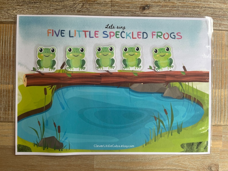 Five Little Speckled Frogs Counting Song Preschool Material Counting ...