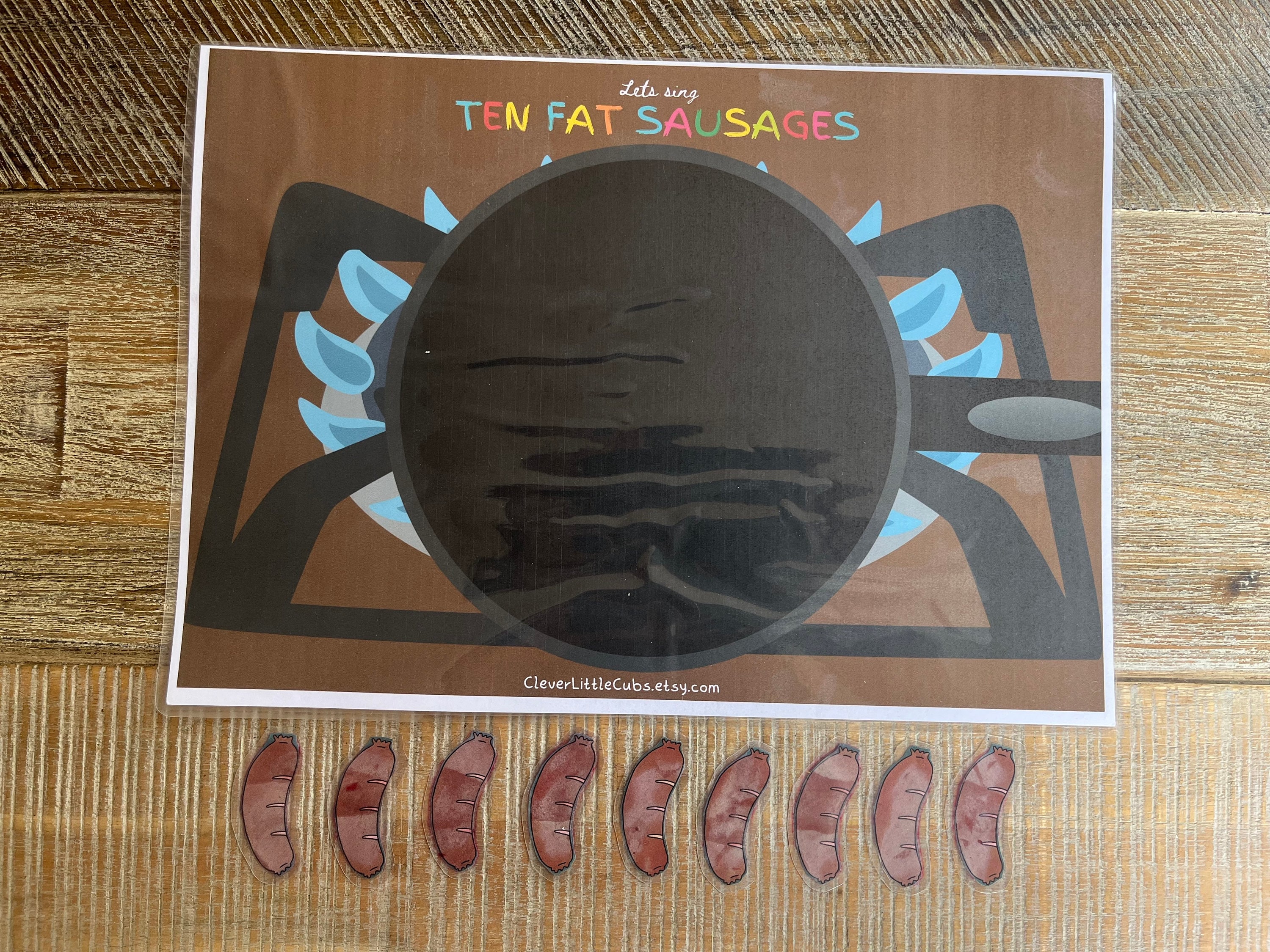 Ten Fat Sausage Song Counting Activity Homeschool Counting Montessori ...