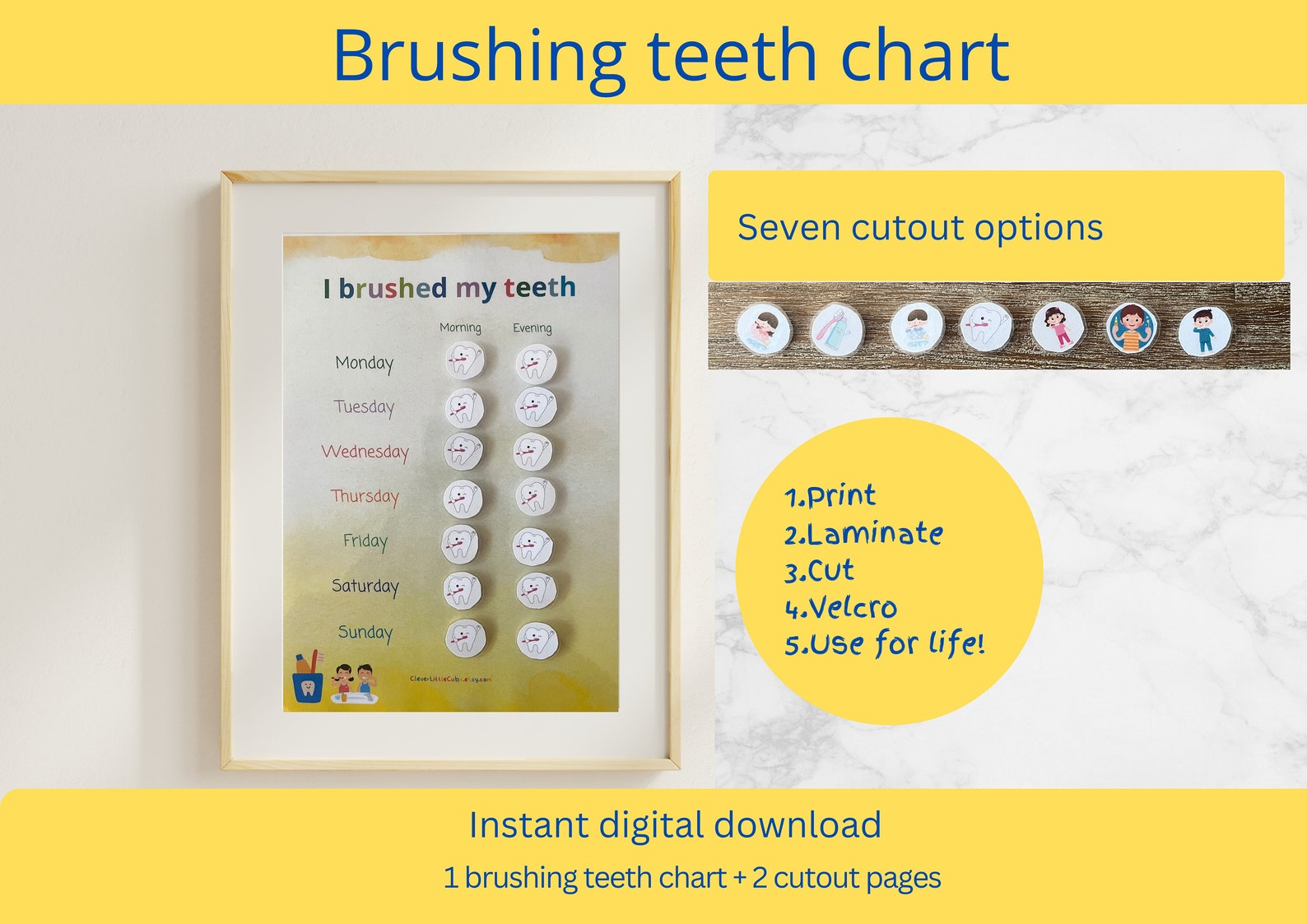 Brushing Teeth Star Chart Brushing Teeth Chart Teeth Brushing Activity ...