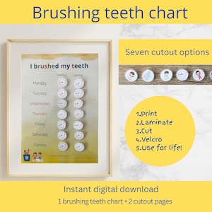 Brushing Teeth Star Chart Brushing Teeth Chart Teeth Brushing Activity ...