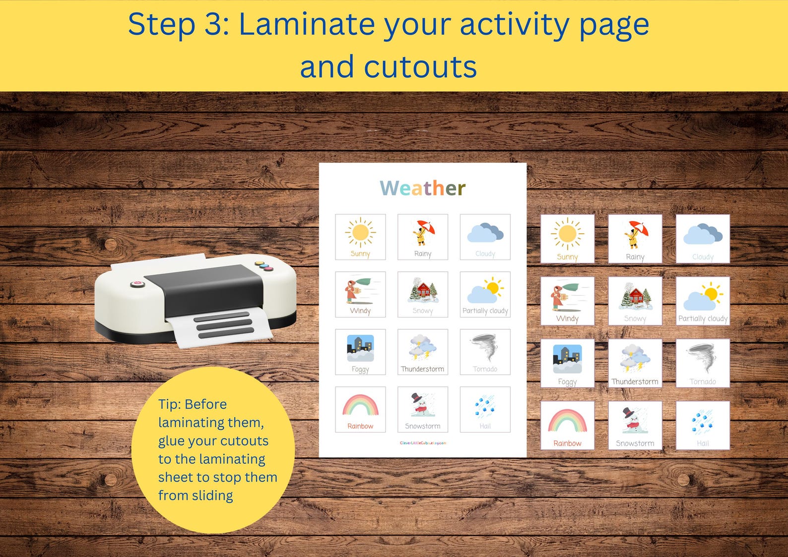 Weather Matching Activity for Kids Preschool Printable Weather Matching ...