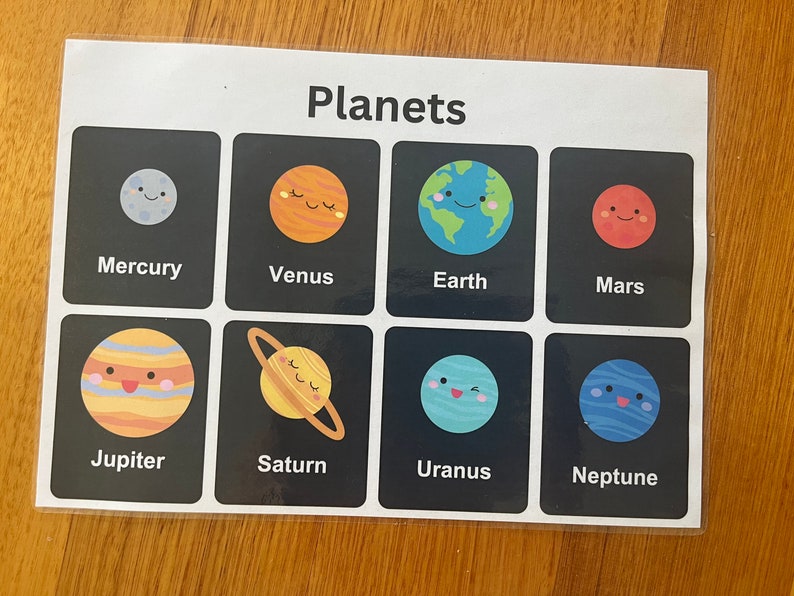 Solar System Busy Book Planets Matching Planets Activity Board ...