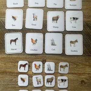 Farm Animal Flash Cards Travel Toy Car Activity Animal Mstching ...