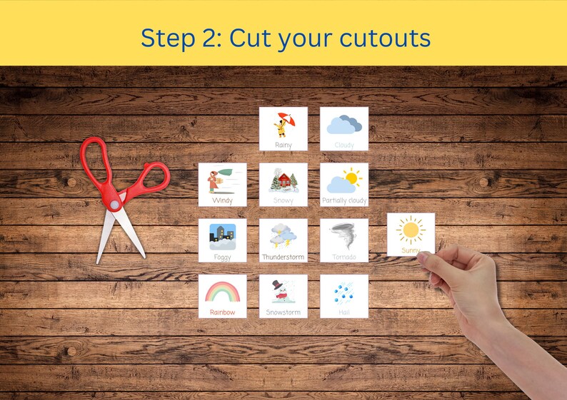 Weather Matching Activity for Kids Preschool Printable Weather Matching ...