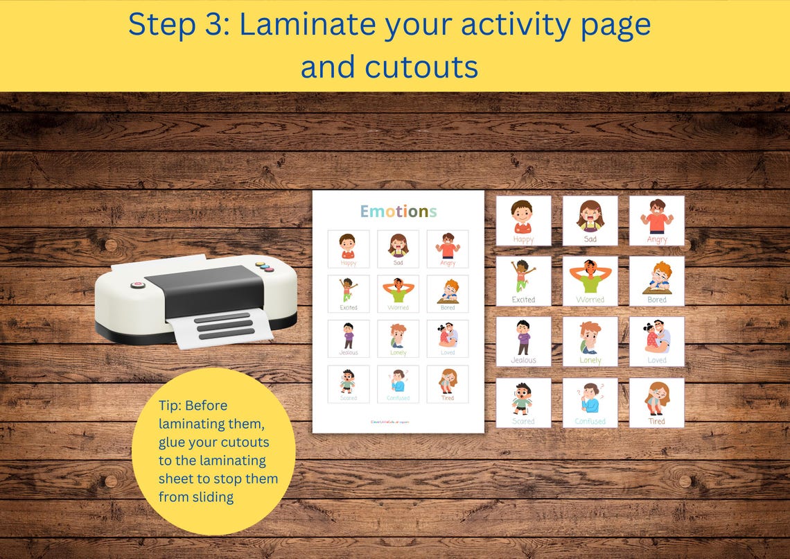 Emotions Matching Activity for Kids Preschool Printable Emotions ...
