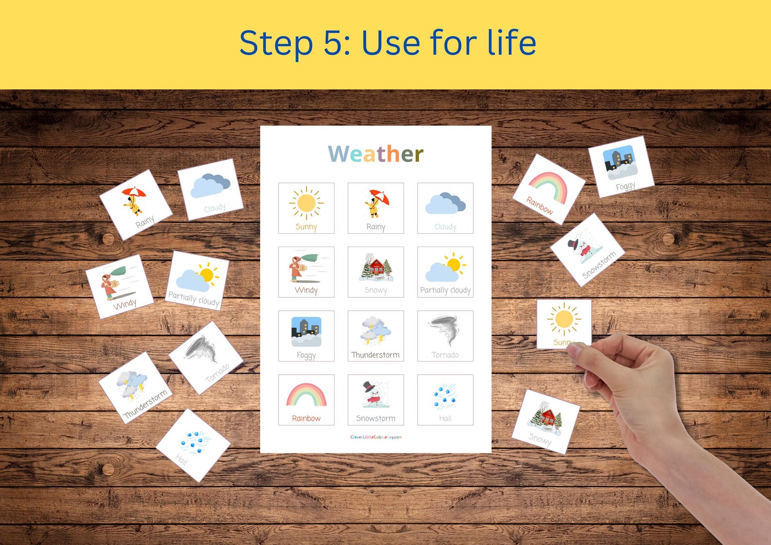 Weather Matching Activity for Kids Preschool Printable Weather Matching ...