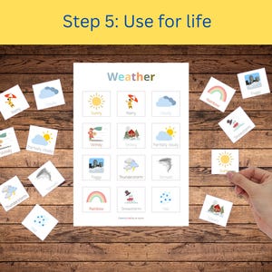 Weather Matching Activity for Kids Preschool Printable Weather Matching ...