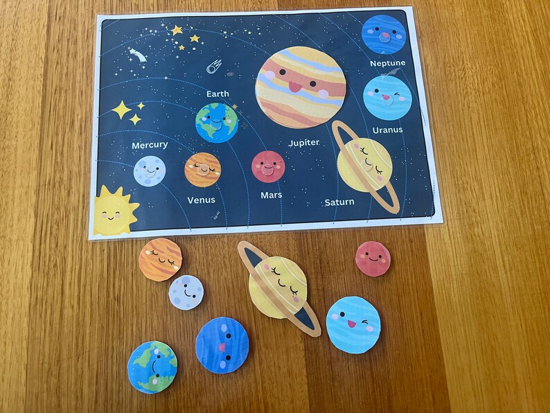 Planets With Dwarf Planets Busy Book for Toddlers Space Activity Board ...