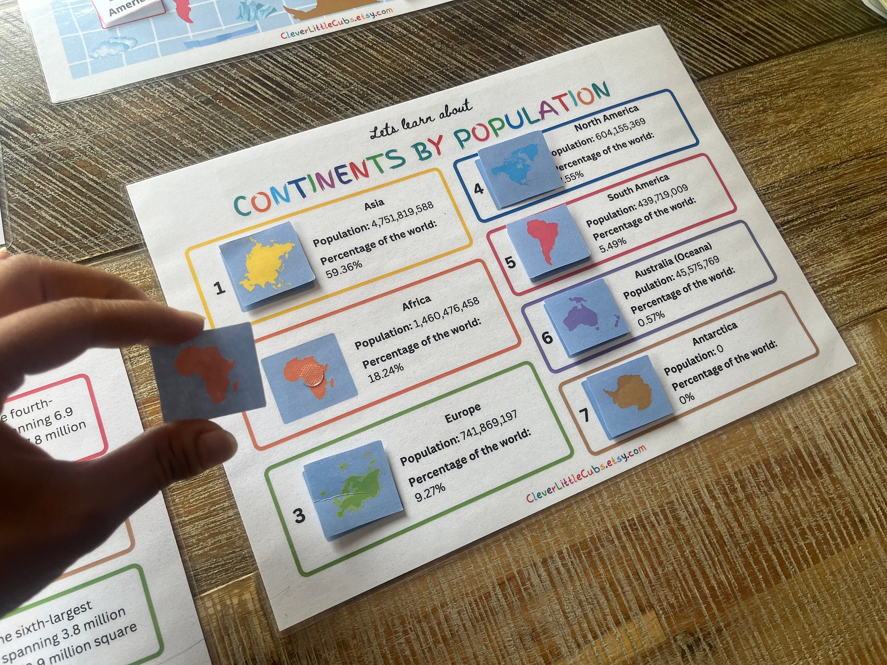 Continents Homeschool Activity Continents Montessori Activity Printable ...