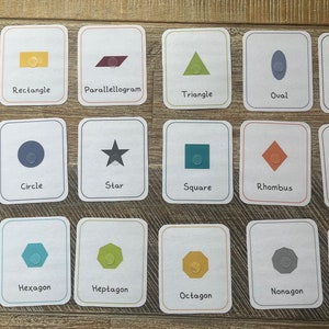 Shapes Flash Cards Shapes Matching Activity Shapes Flashcards ...