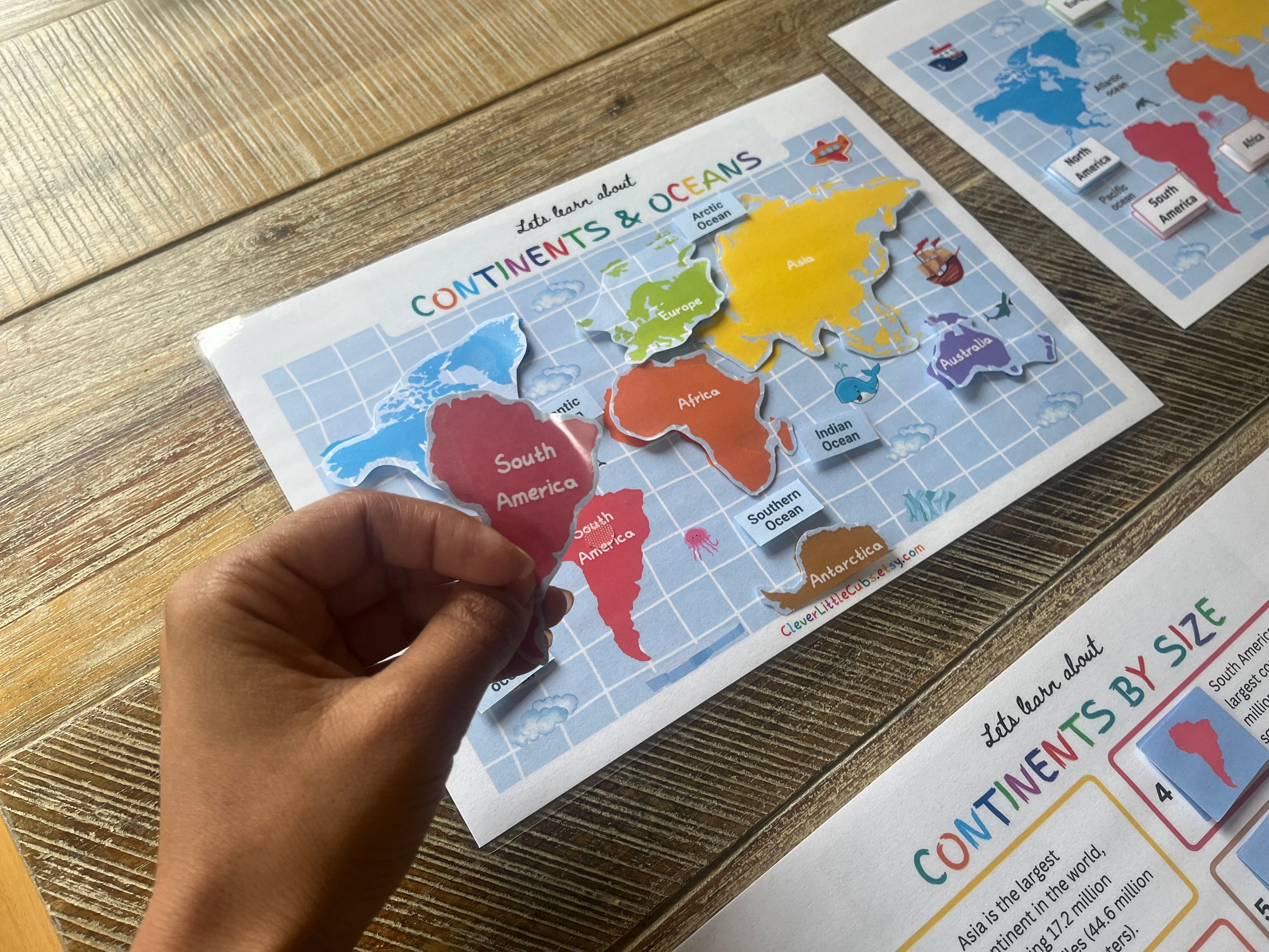 Continents Homeschool Activity Continents Montessori Activity Printable ...