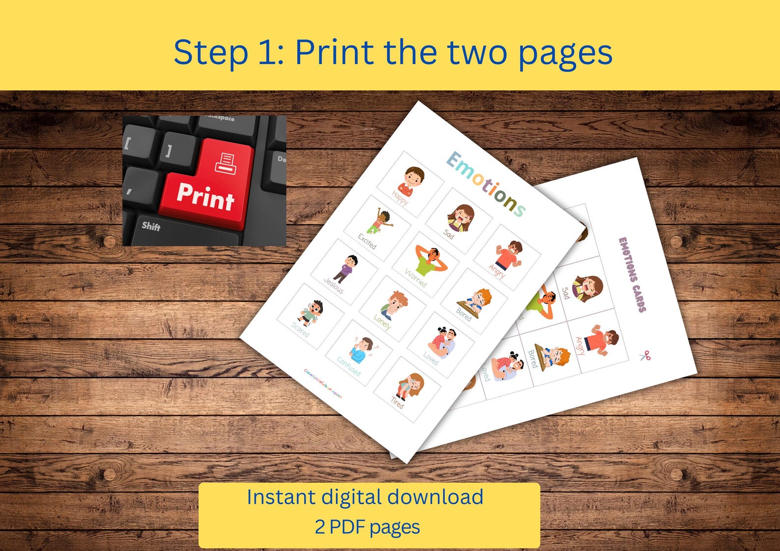 Emotions Matching Activity for Kids Preschool Printable Emotions ...