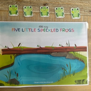 Five Little Speckled Frogs Counting Song Preschool Material Counting ...