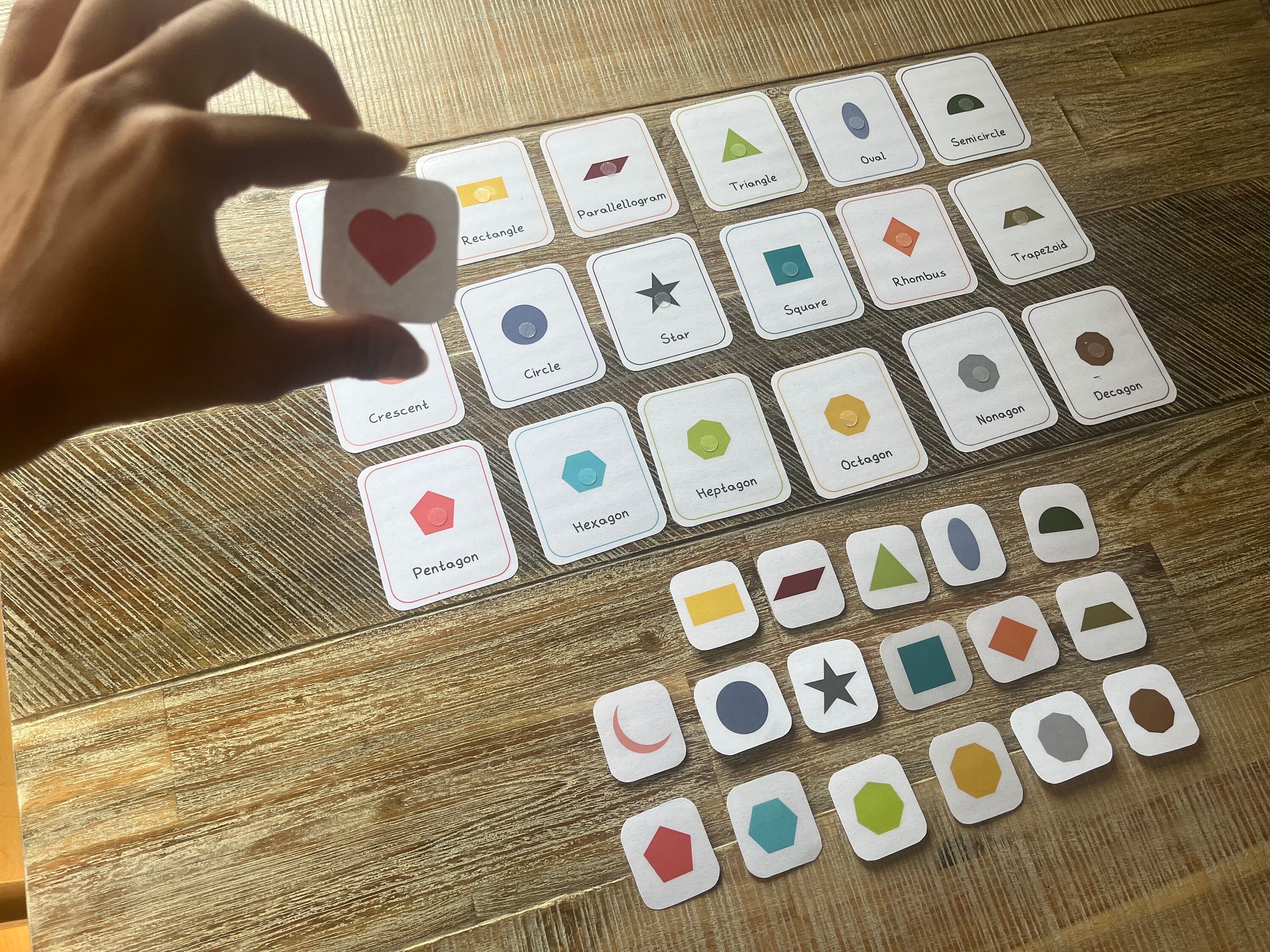 Shapes Flash Cards Shapes Matching Activity Shapes Flashcards ...