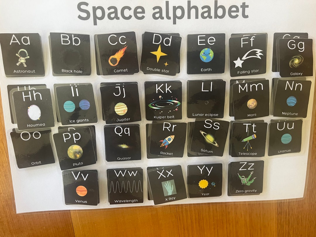 Space Alphabet Busy Board Montessori Toy Busy Book Solar System ...