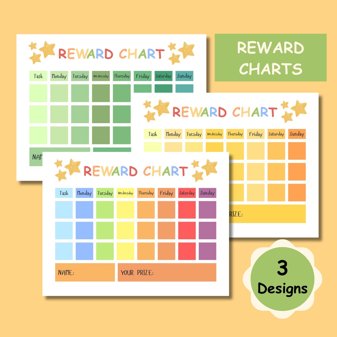 Toddler Reward Chart, Printable Star Behavior Chart, Daily Chore Chart ...
