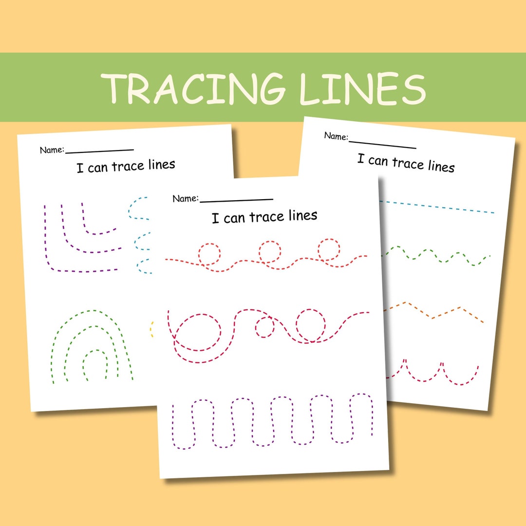 Preschool Line Tracing Worksheets, Lines Trace Pages Printable ...