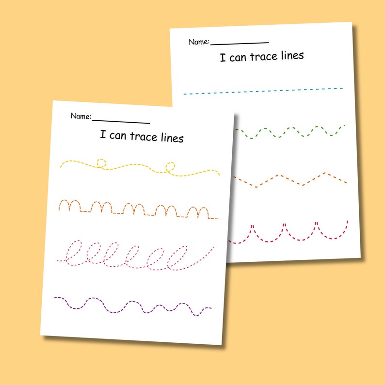 Preschool Line Tracing Worksheets, Lines Trace Pages Printable ...