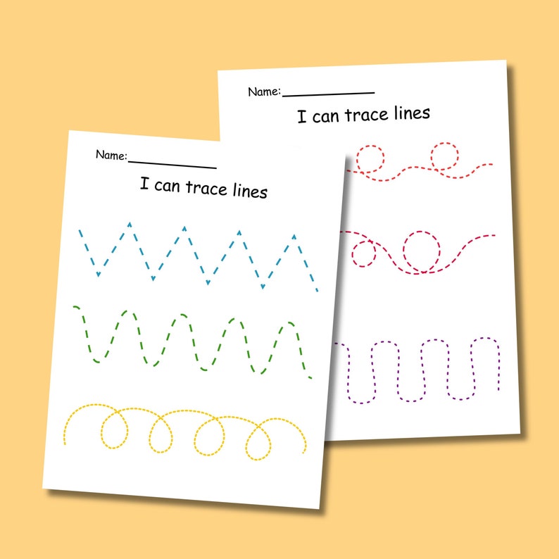Preschool Line Tracing Worksheets, Lines Trace Pages Printable ...