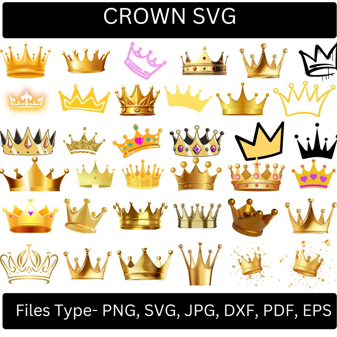 Crown SVG File, King Crown SVG, Queen Crown SVG, Princess Tiara Svg ...