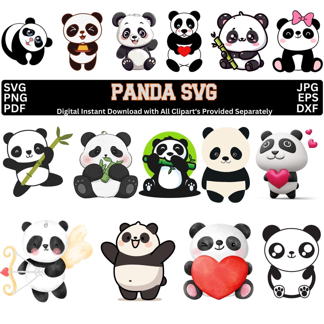 Panda SVG Panda Head Cricut Panda Face Svg Cute Panda Svg Panda ...