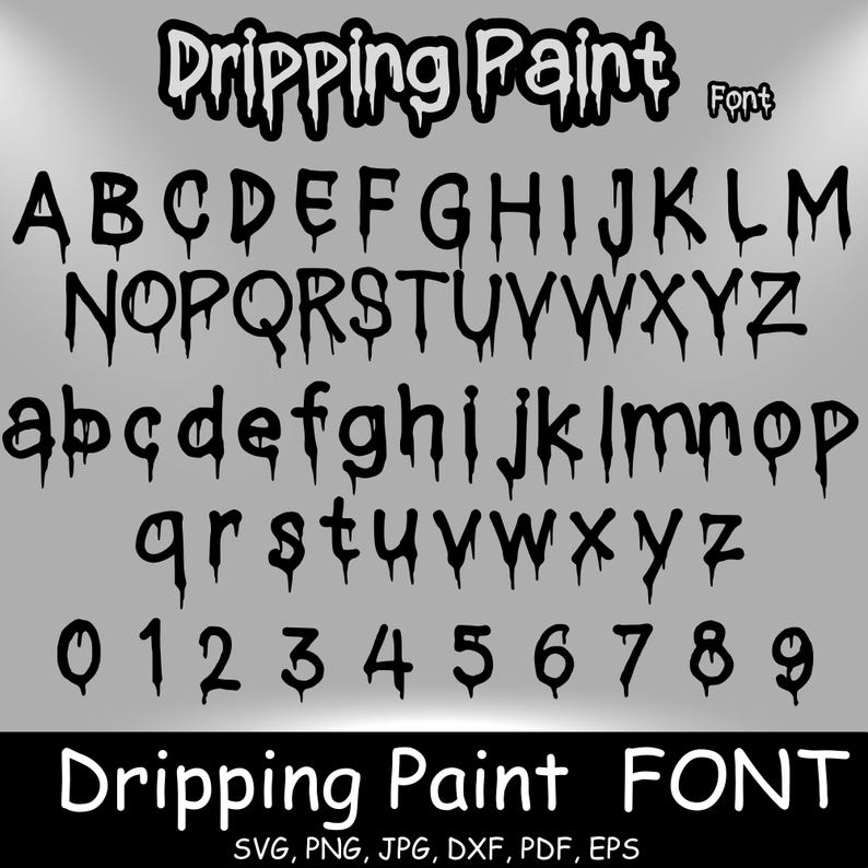 Dripping Font Graffiti, Display Font, Graffiti Font, Procreate Font ...