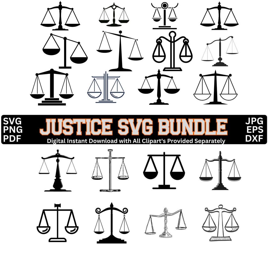 Justice SVG Bundle, Scale of Justice SVG, Law Svg, Lady Justice Svg ...