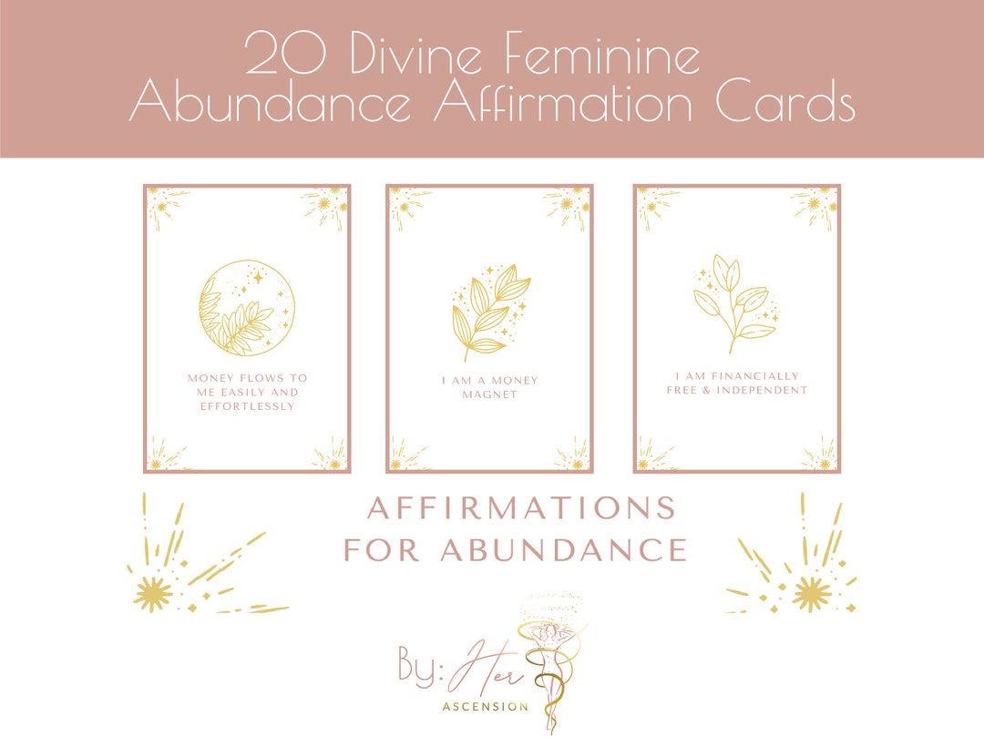 Abundance Affirmations Cards - Etsy