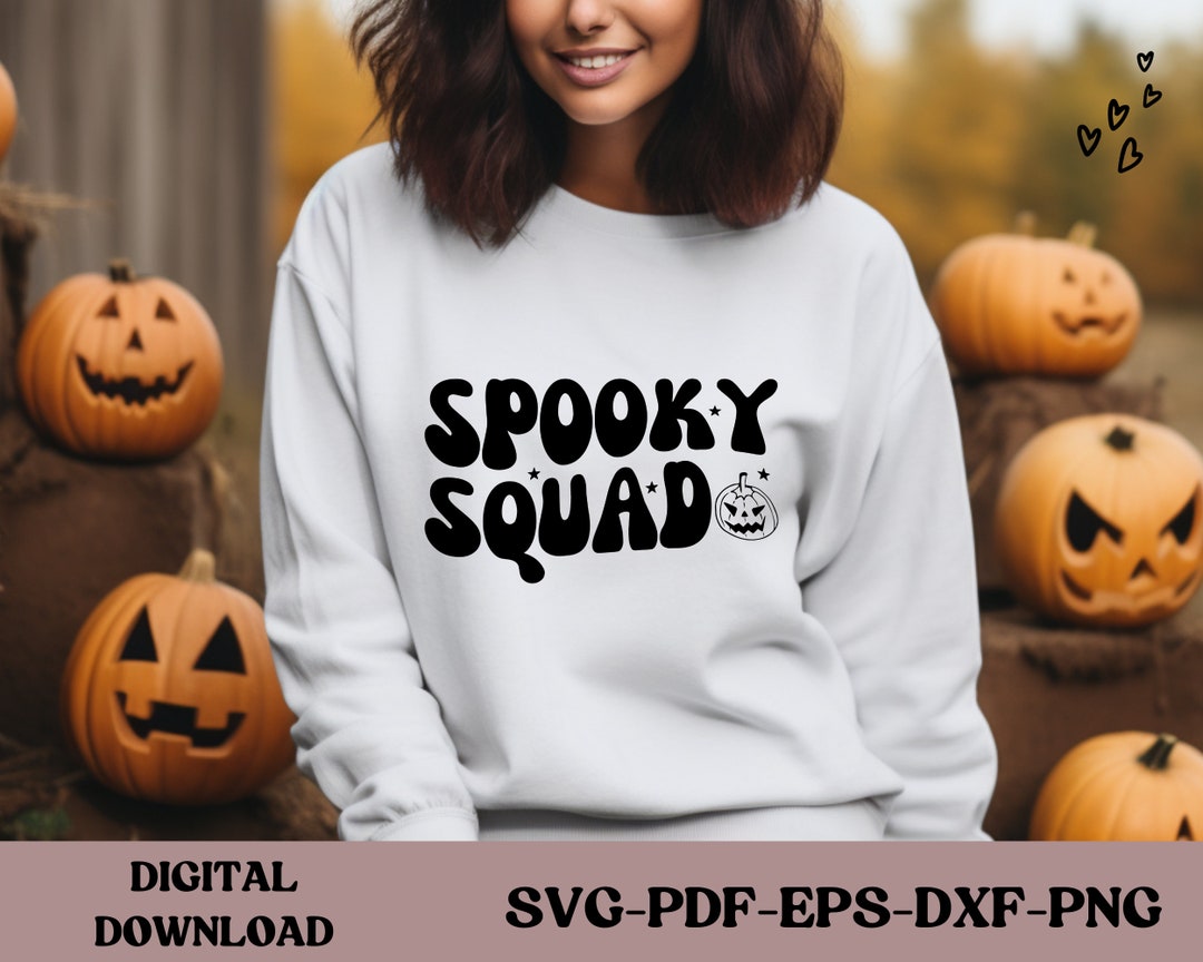 Spooky Squad SVG, Halloween Svg, Halloween Shirt, Boo Svg, Funny ...