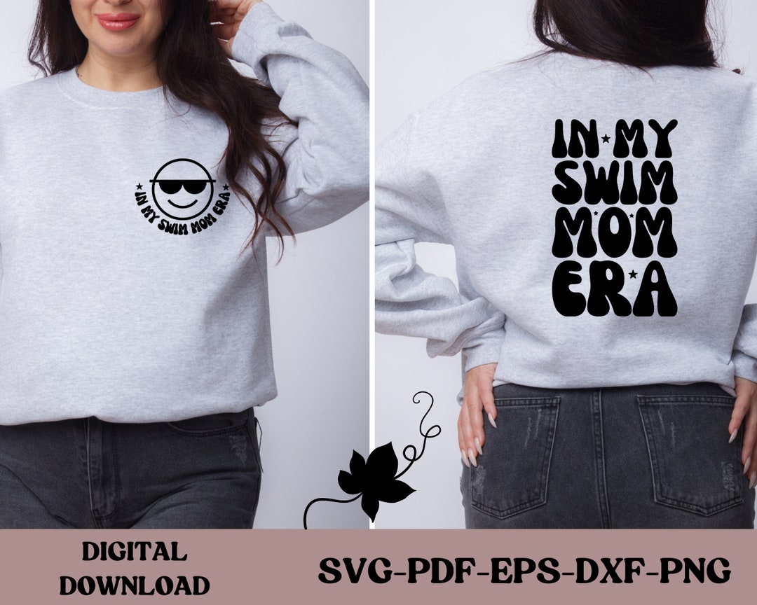 In My Swim Mom Era Svg Png, Swim Mom Svg Png, Retro Swim Mom Svg, Wavy ...