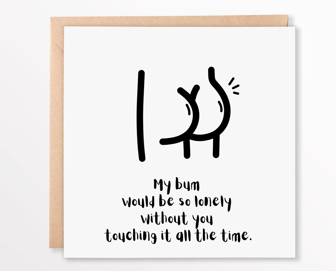 Funny Bum Anniversary Card: Cheeky Romantic Gift (6x6) - Etsy UK