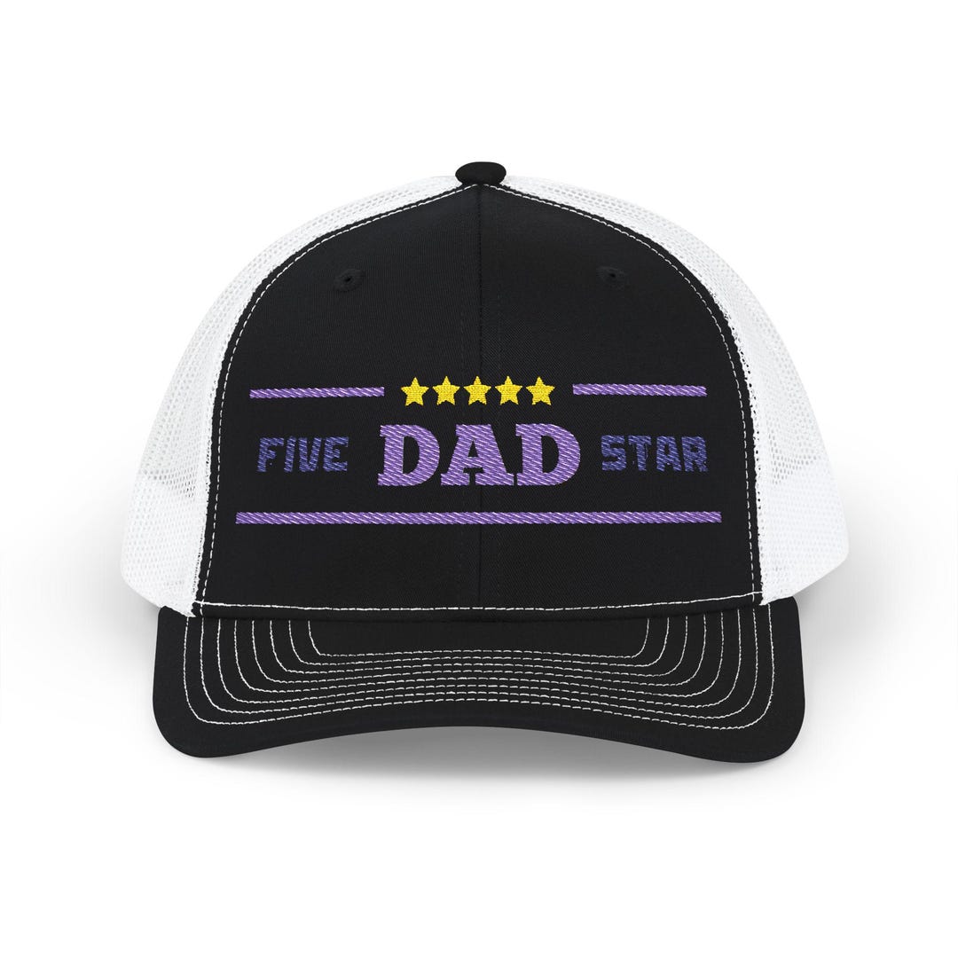 Five Star Dad Father's Day Trucker Hat Cap Snapback, Embroidered ...