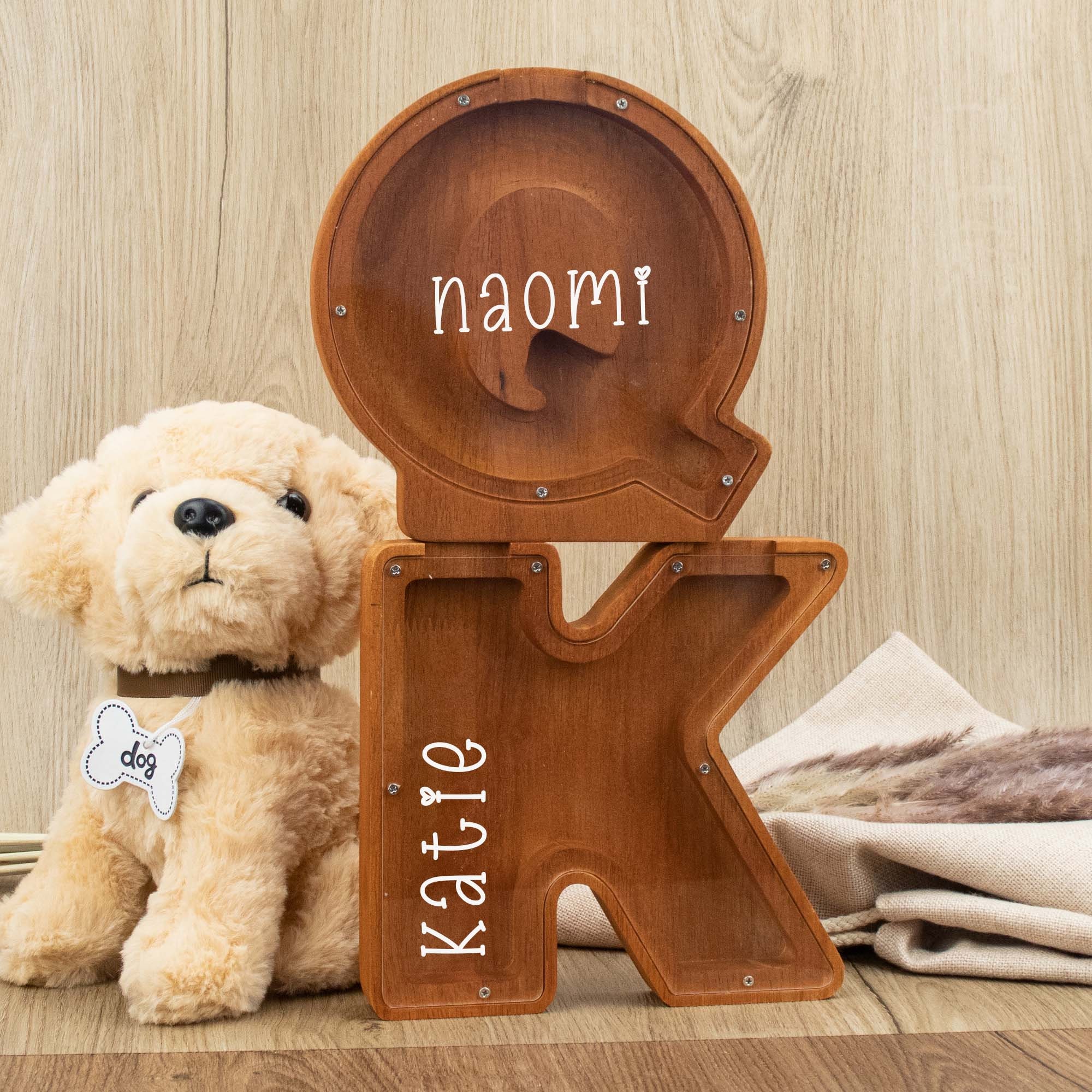 Alcancía de madera alcancía de letras regalo personalizado - Etsy México