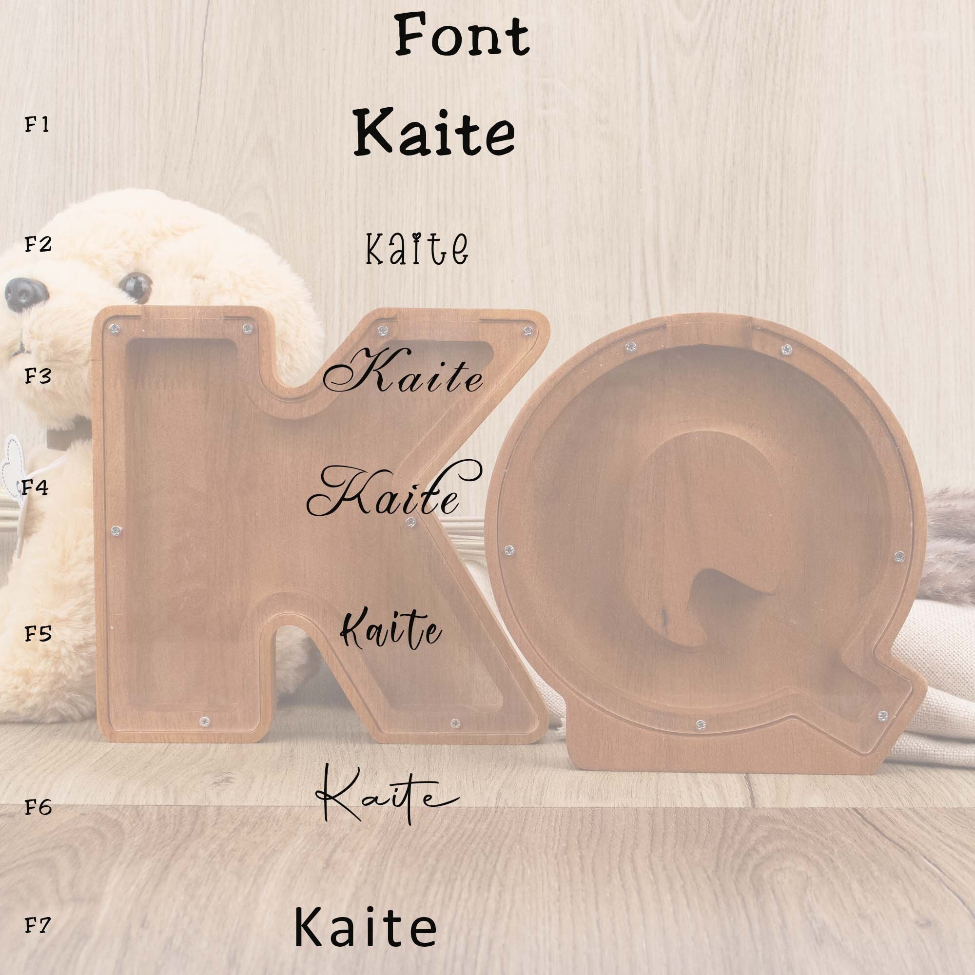 Alcancía de madera alcancía de letras regalo personalizado - Etsy México