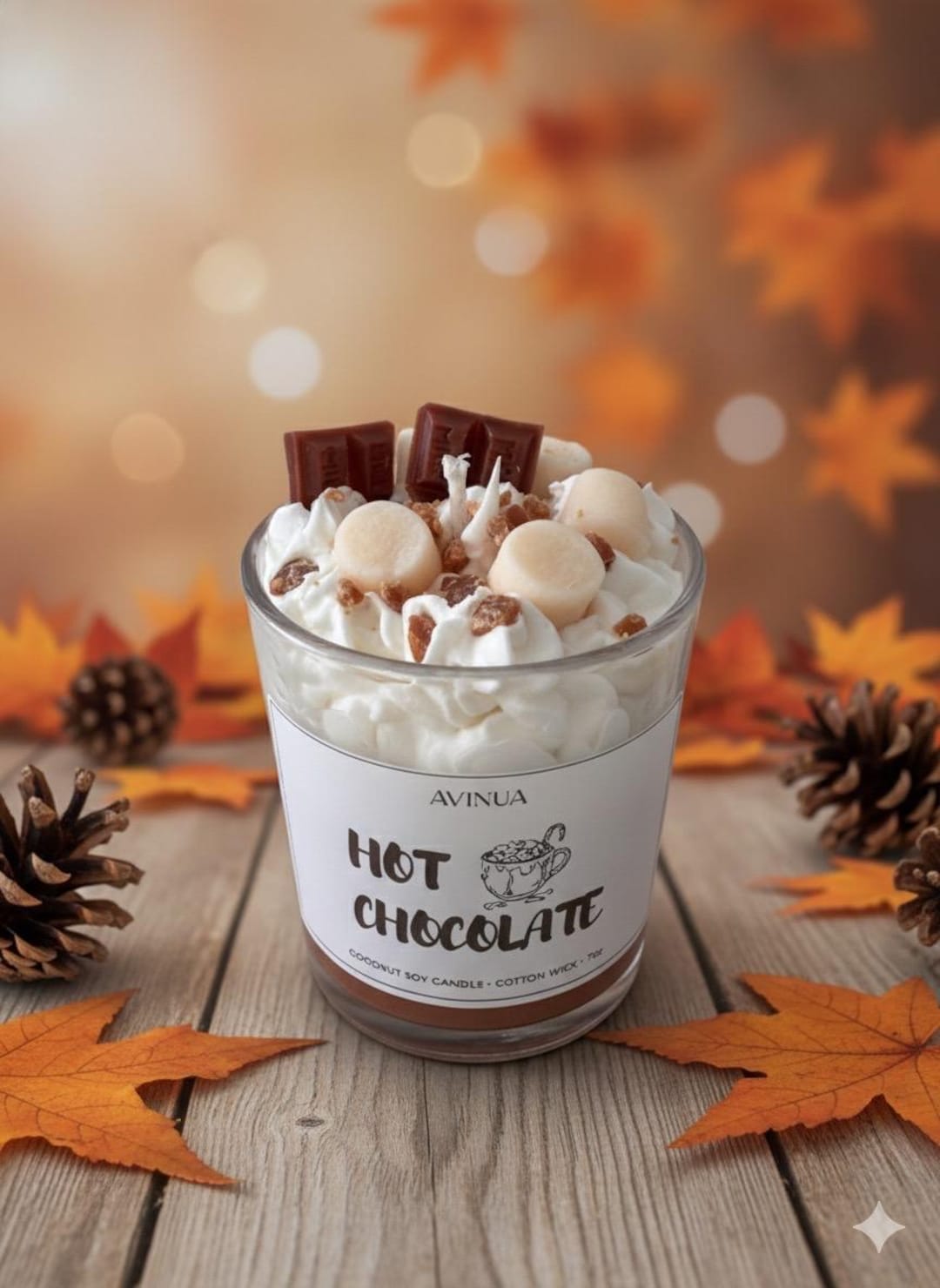Hot Chocolate Candle | Realistic Dessert Candle | Whipped Cream Candle ...