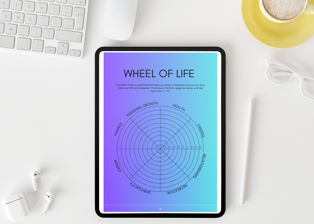 Printable Wheel of Life - Wheel of Life for Self-growth - Wheel of Life ...