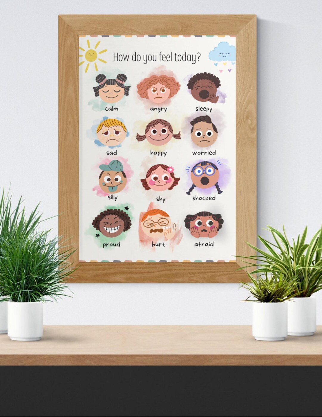 Emotions Chart for Kids | Printable Feelings Poster | Calm Down Corner ...