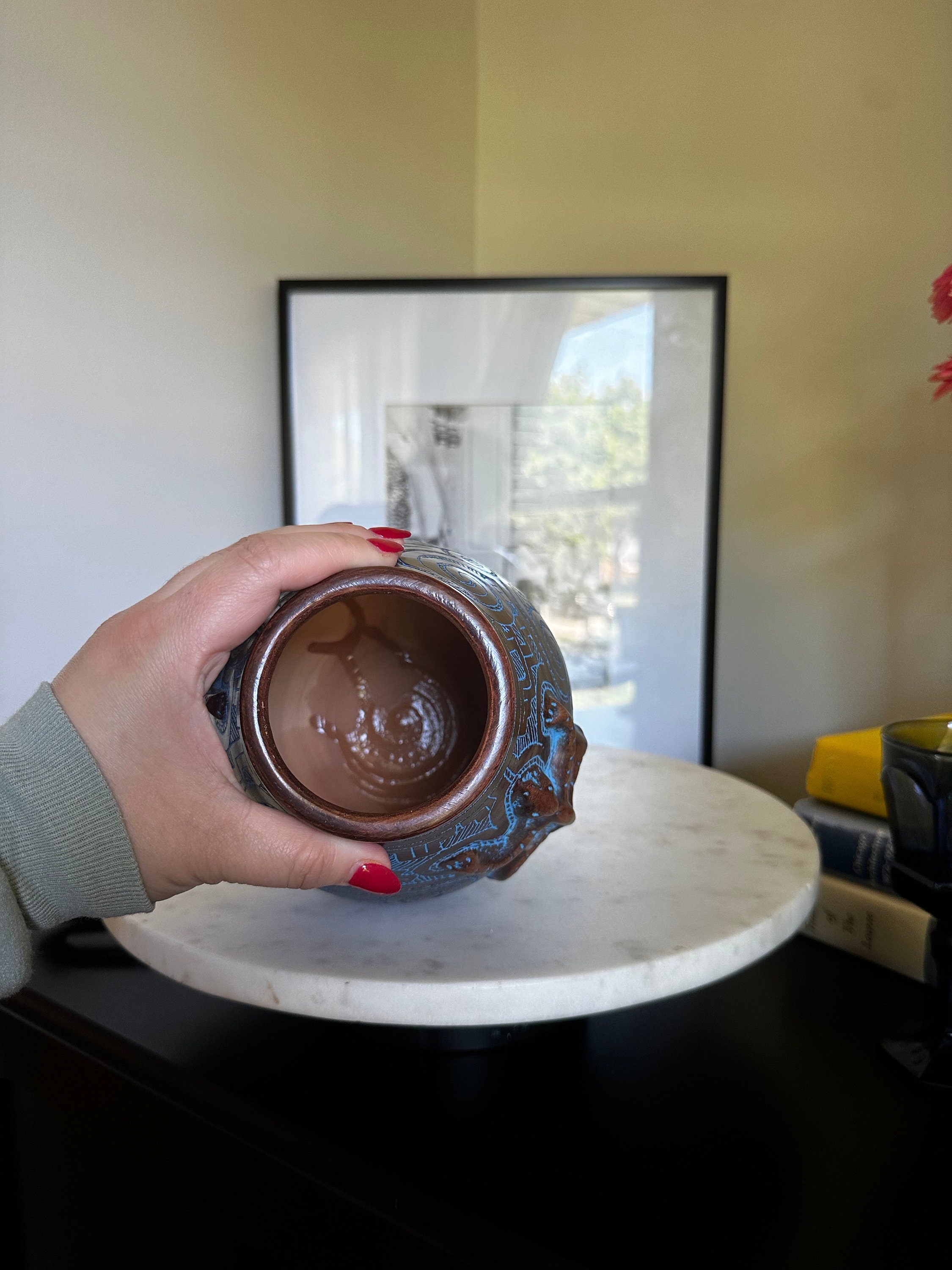 Vintage South American Native Folk Art Brazilian Vase Pottery With ...