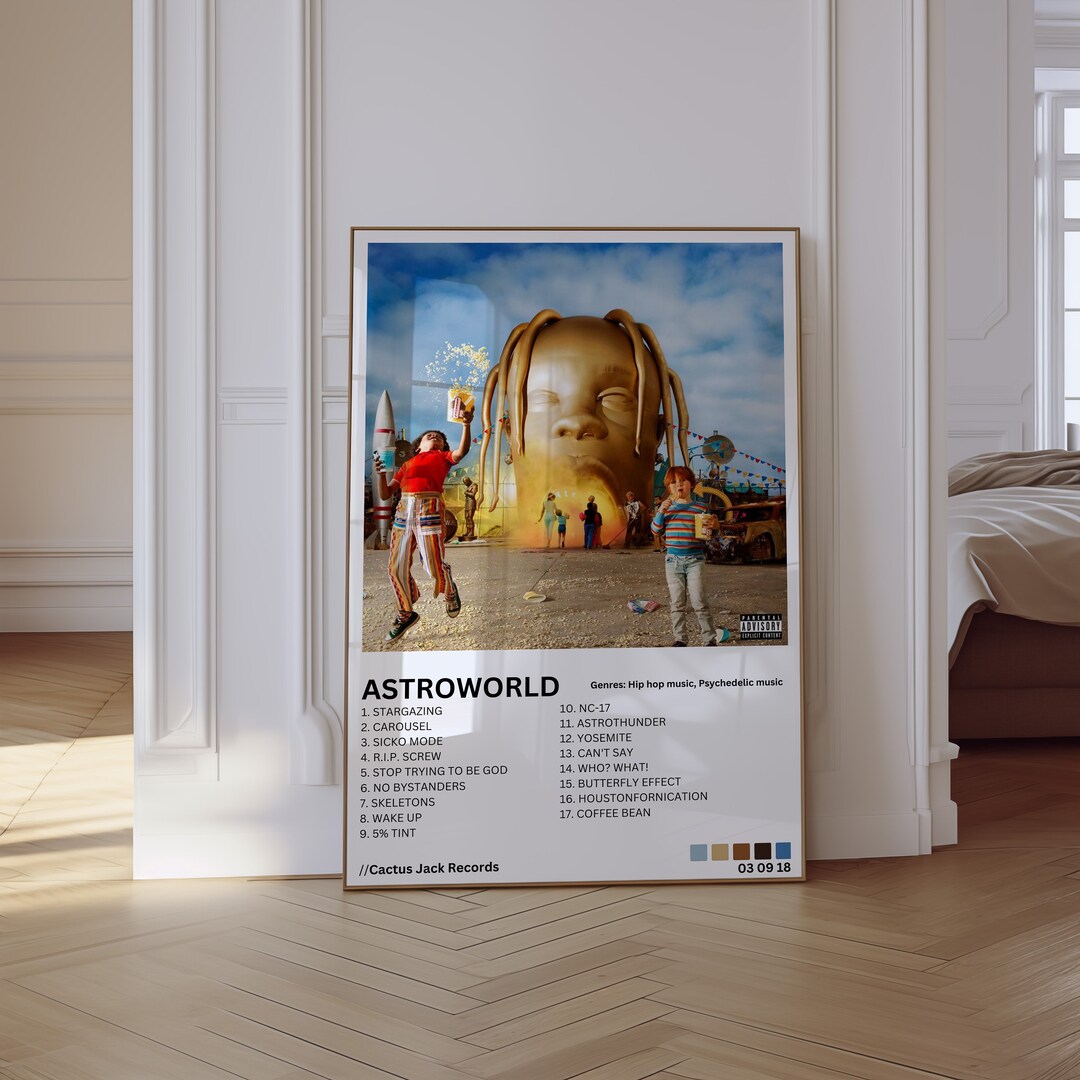 Travis Scott Wall Art Digital Printable Travis Album Astroworld Home ...